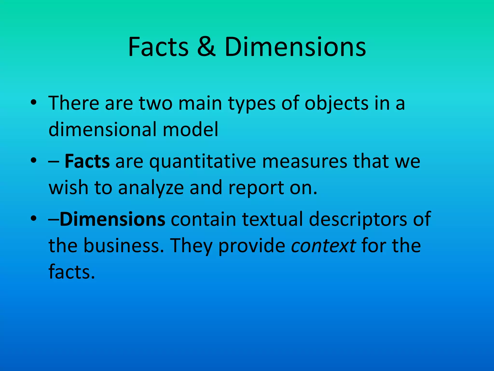 Data warehouse 17 dimensional data model | PPT