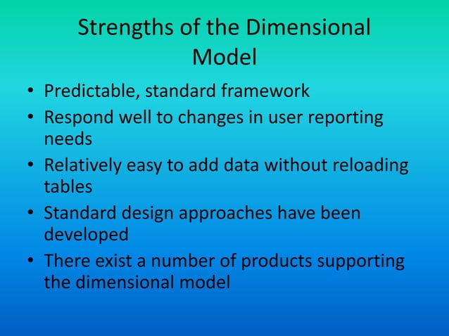 Data warehouse 18 logical dimensional model for data warehouse | PPT