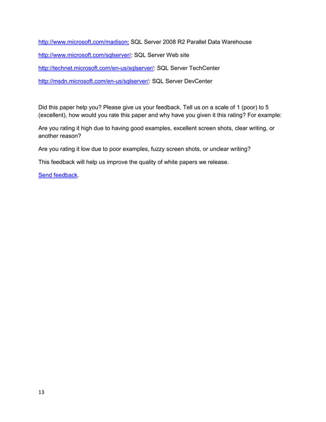 Data warehouse 2.0 and sql server architecture and vision | DOCX