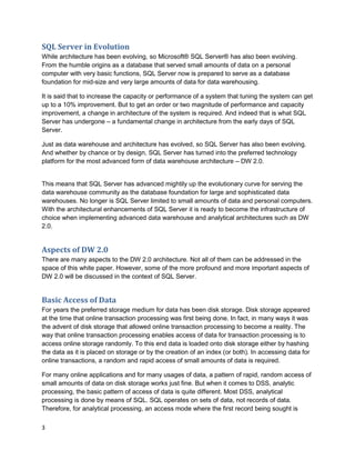 Data warehouse 2.0 and sql server architecture and vision | DOCX