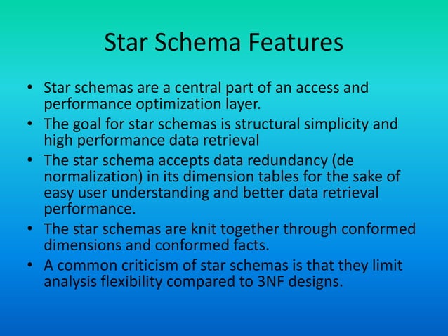 Data warehouse 20 star schema | PPTX