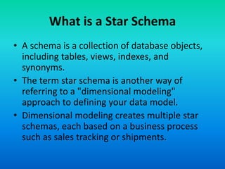 Data warehouse 20 star schema | PPTX