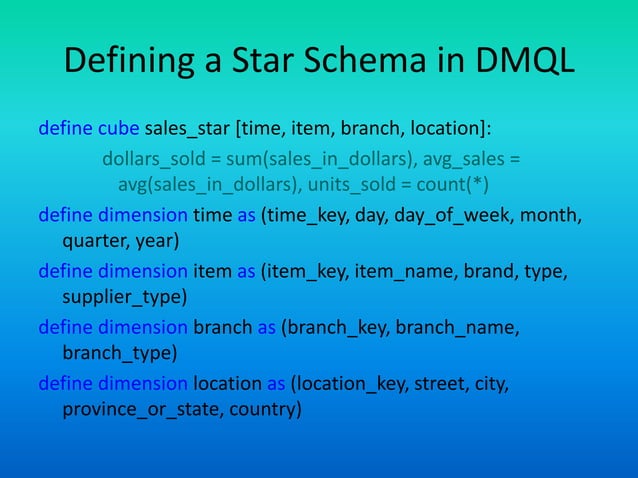 Data warehouse 21 other varients of star schema | PPT