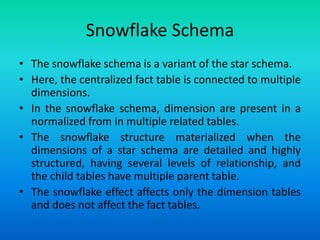 Data warehouse 21 snowflake schema | PPTX