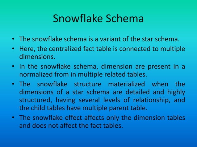 Data warehouse 21 snowflake schema | PPTX | Databases | Computer ...