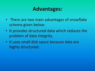 Data warehouse 21 snowflake schema | PPTX