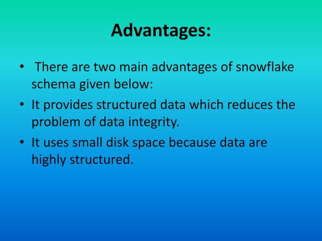Data warehouse 21 snowflake schema | PPTX | Databases | Computer Software and Applications