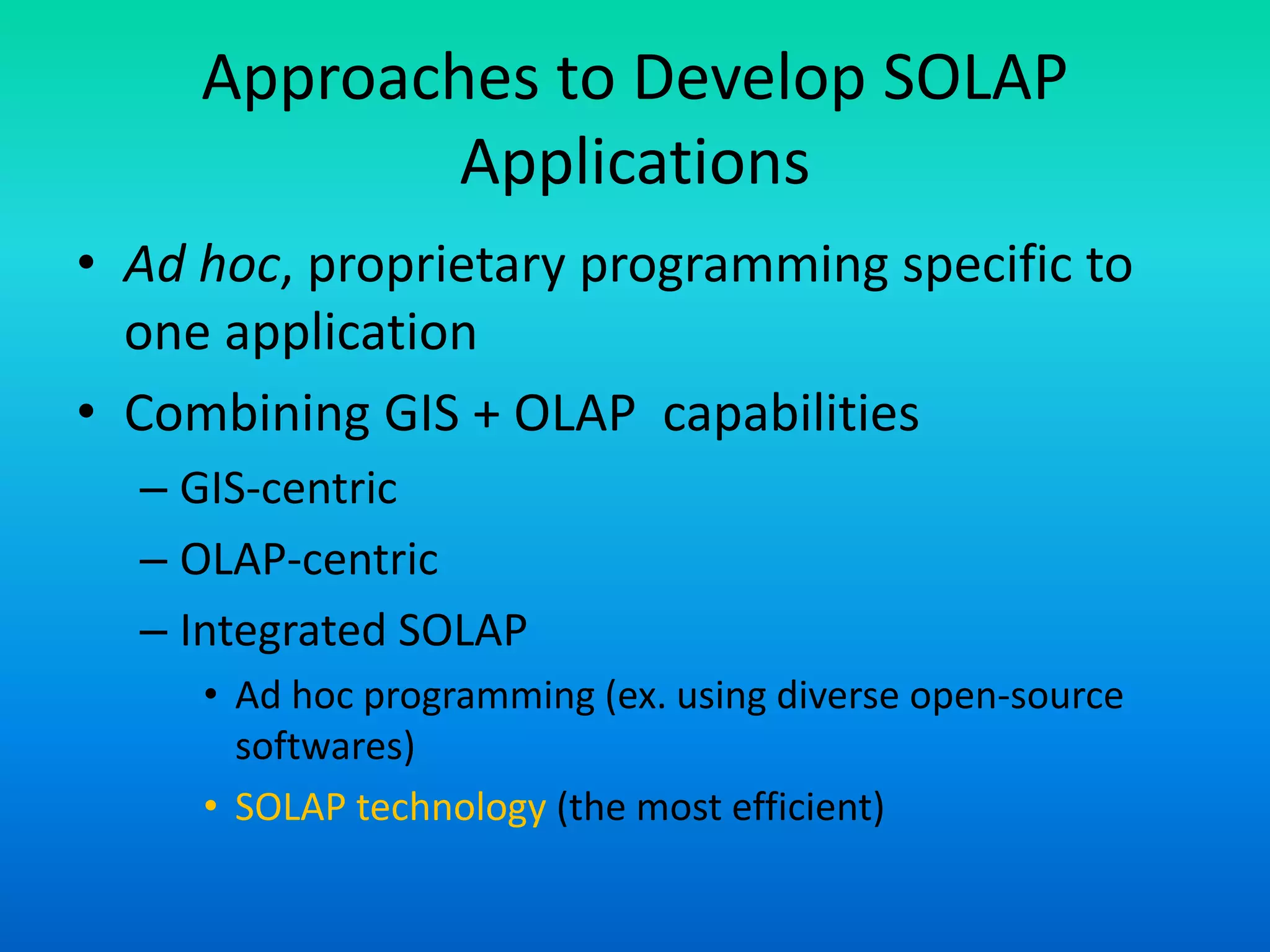 Data warehouse 24 spatial data cube functions | PPTX