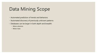 Data warehouse and data mining | PPTX