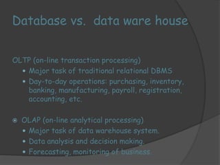 Data ware house architecture | PPTX | Databases | Computer Software and Applications