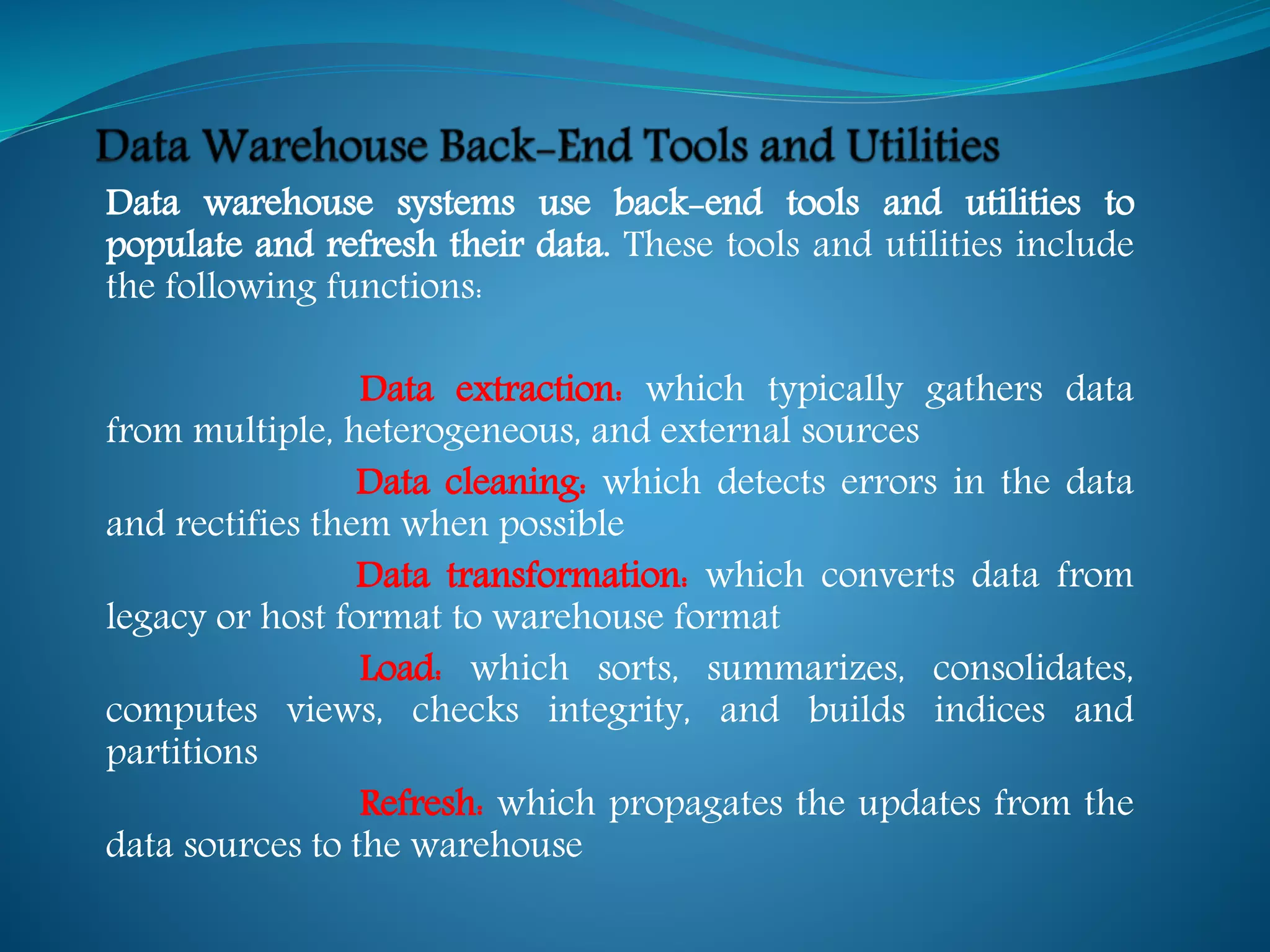 Data warehouse architecture | PPTX
