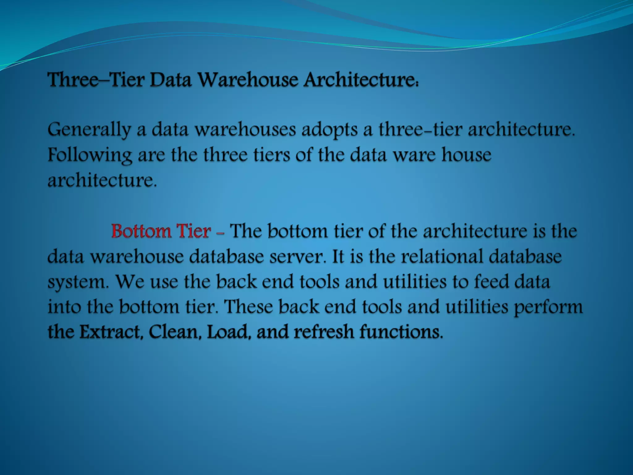 Data warehouse architecture | PPTX