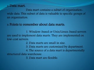 Data warehouse architecture | PPTX