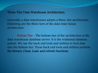 Data warehouse architecture | PPTX