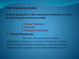 Data warehouse architecture | PPTX
