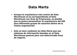 dataware house arquitectura y sus definiciones | PDF
