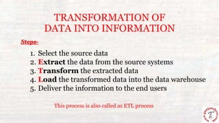 Information Flow Mechanism in Data warehouse | PPTX