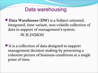 Introduction to Data Warehouse | PPT