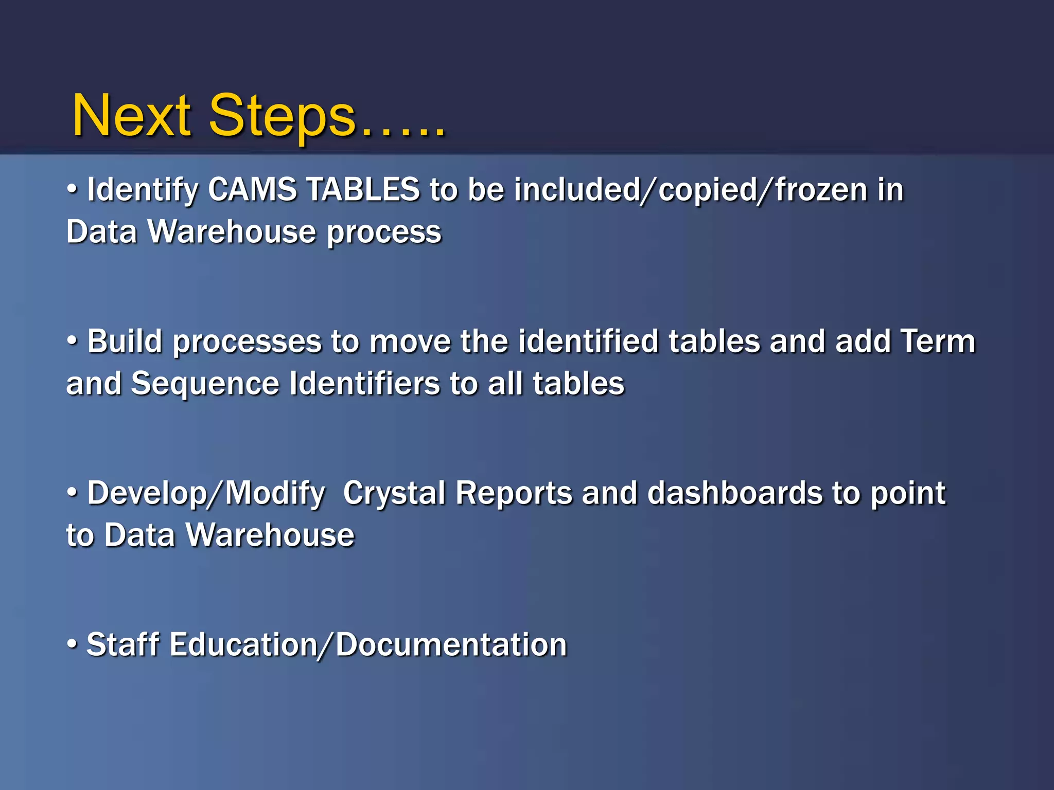Data warehouse proposal | PPTX