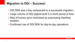 Data warehouse migration to oracle data integrator 11g | PPT