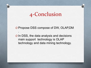 Data warehouse and Decision support system | PPTX