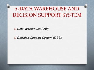 Data warehouse and Decision support system | PPTX