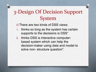 Data warehouse and Decision support system | PPTX