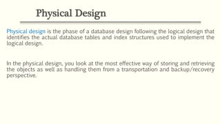 Data warehouse physical design | PPTX