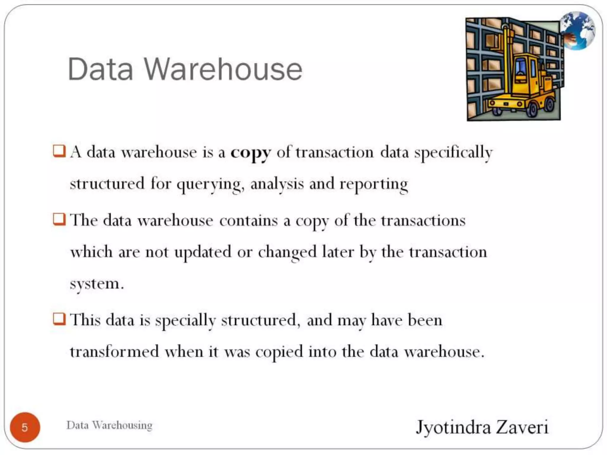 Data Warehouse Concepts | PPT