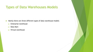 Introduction to Data Warehouse Modelling | PPTX