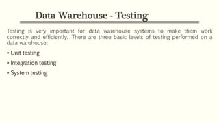 Data warehouse testing | PPTX