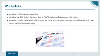Data Warehouse Tutorial For Beginners | Data Warehouse Concepts | Data Warehousing | Edureka | PDF
