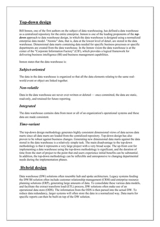 Data warehousing | DOCX