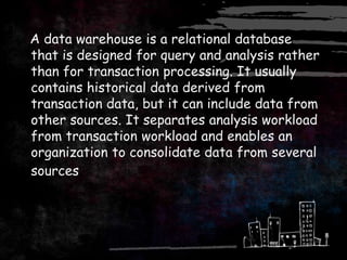 Data warehousing | PPTX