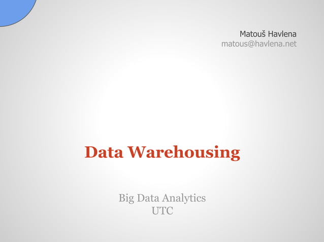 Data warehousing | PDF