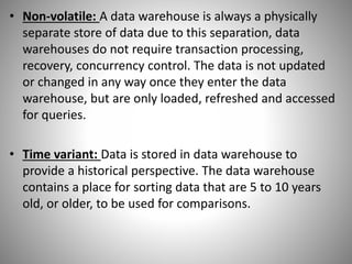 Data warehousing | PPTX