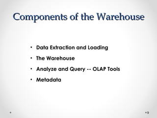 Data warehousing | PPT | Databases | Computer Software and Applications