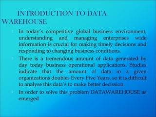 Datawarehouse | PPT | Databases | Computer Software and Applications