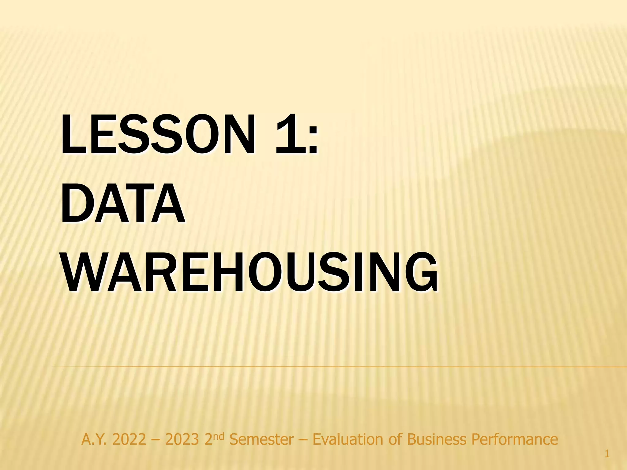 Data Warehousing Pptx