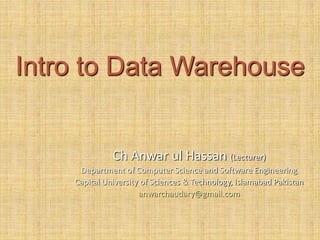 Intro to Data warehousing lecture 02 | PPT | Databases | Computer ...