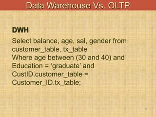 Intro to Data warehousing lecture 02 | PPT | Databases | Computer Software and Applications