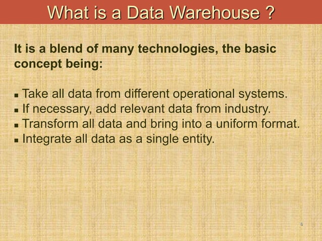 Intro to Data warehousing lecture 02 | PPT
