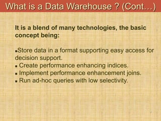 Intro to Data warehousing lecture 02 | PPT | Databases | Computer Software and Applications