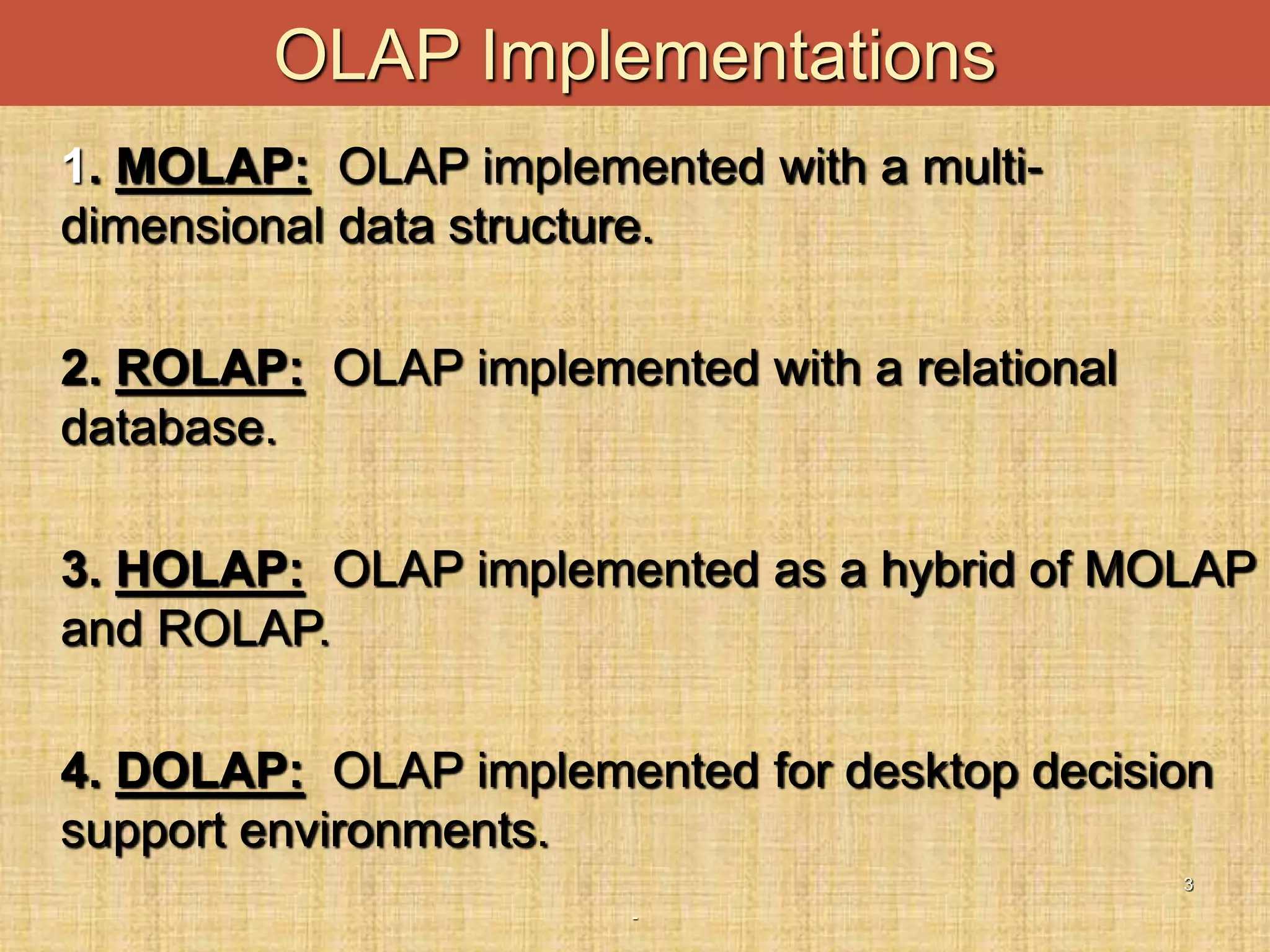 Intro to Data warehousing Lecture 06 | PPT