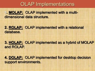 Intro to Data warehousing Lecture 06 | PPT