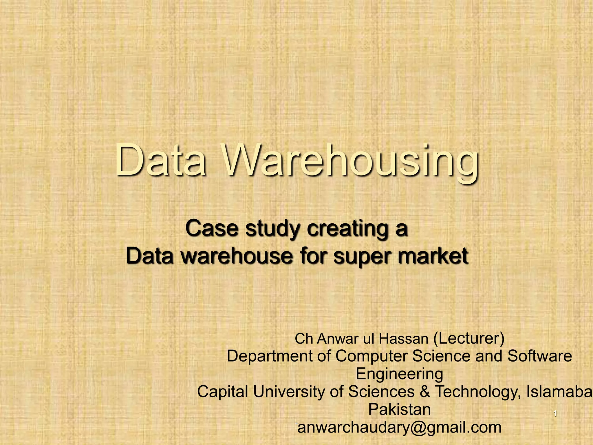 Intro to Data warehousing lecture 15 | PPT