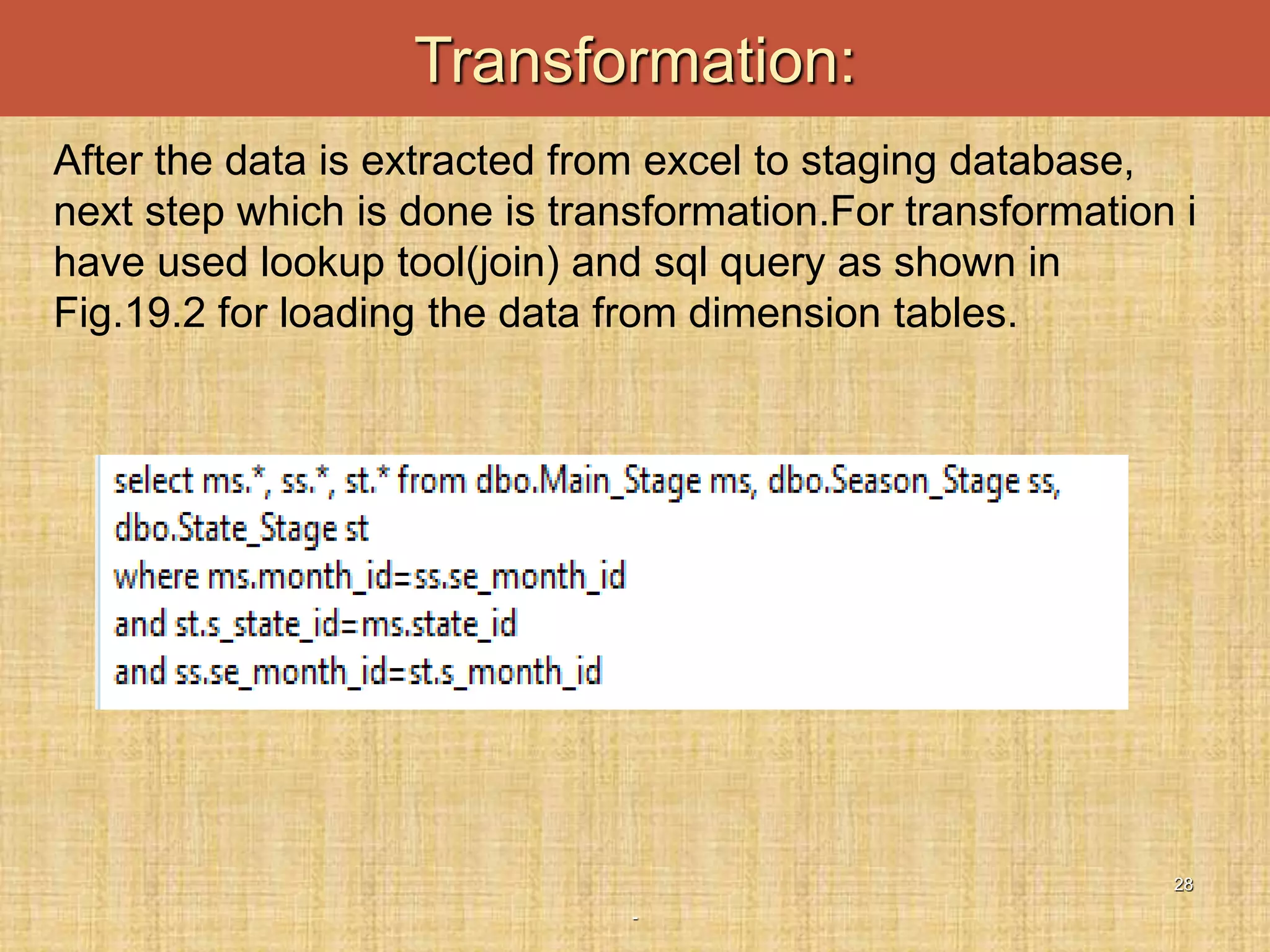 Intro to Data warehousing lecture 15 | PPT