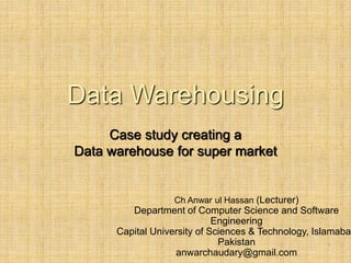 Intro to Data warehousing lecture 15 | PPT