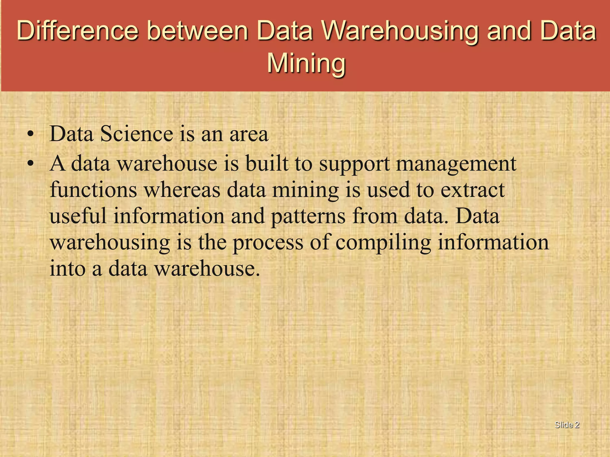 Intro To Data Warehousing Lecture 17 Ppt