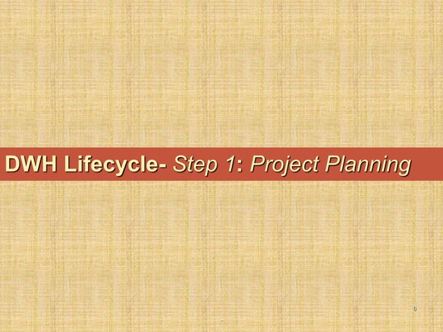 Intro To Data Warehousing Lecture 20 Ppt